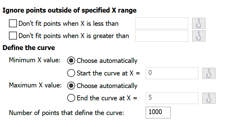 Graphpad Prism 10 Curve Fitting Guide Range Tab