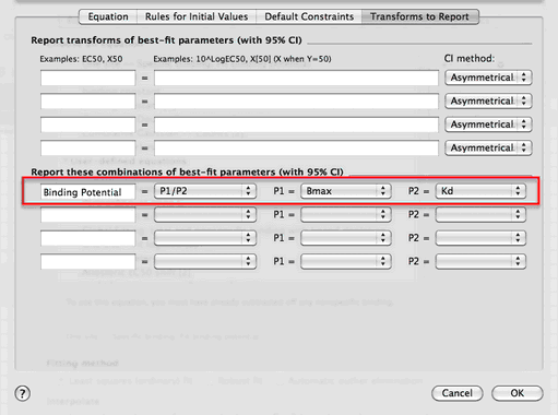 GraphPad Prism 9 Curve Fitting Guide - Binding potential