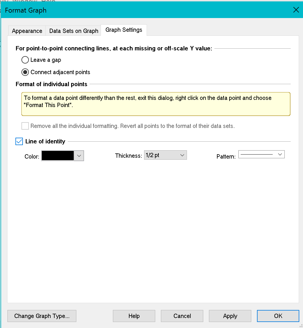 GraphPad Prism 9 User Guide - Adding a line of identity GraphPad Prism 9 User Guide - Adding a line of identity