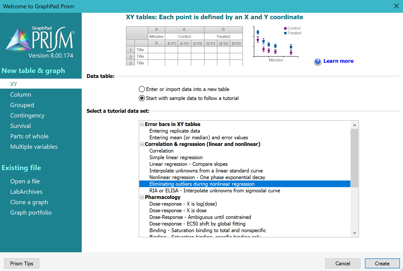 GraphPad Prism 9 Curve Fitting Guide Example Automatic Outlier 