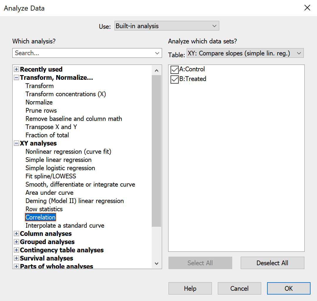 GraphPad Prism 9 User Guide How To Analyze Data With Prism